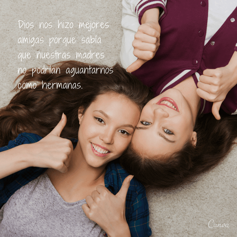 Frases de mejores amigas para regalar sonrisas - Canva