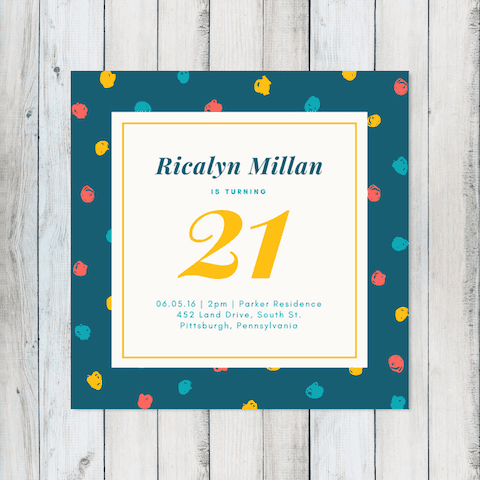 21st Birthday Clip Art Borders 40+ 21st Birthday Ideas Canva