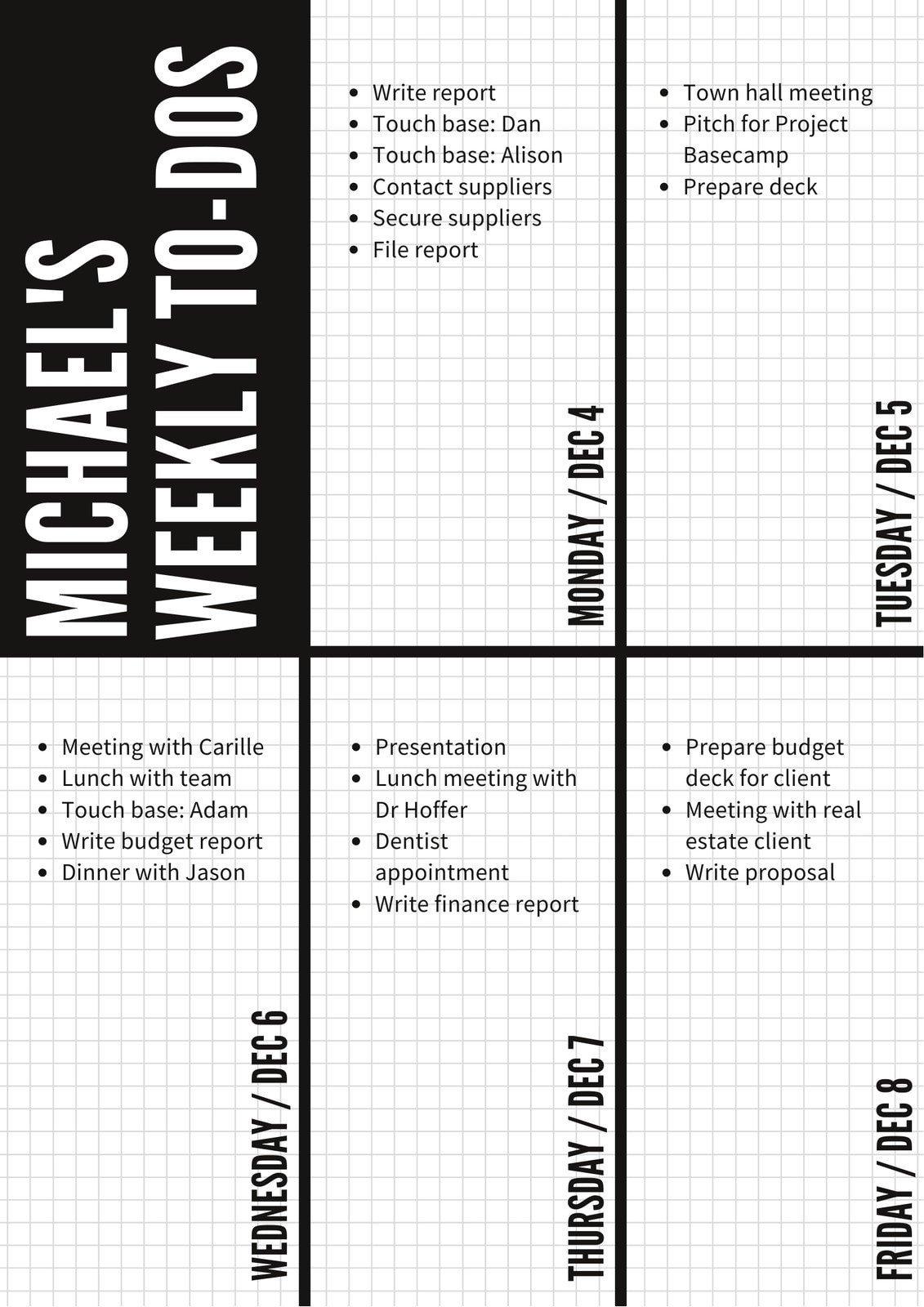 Free Online Weekly Schedule Maker: Design a Custom Weekly Schedule - Canva
