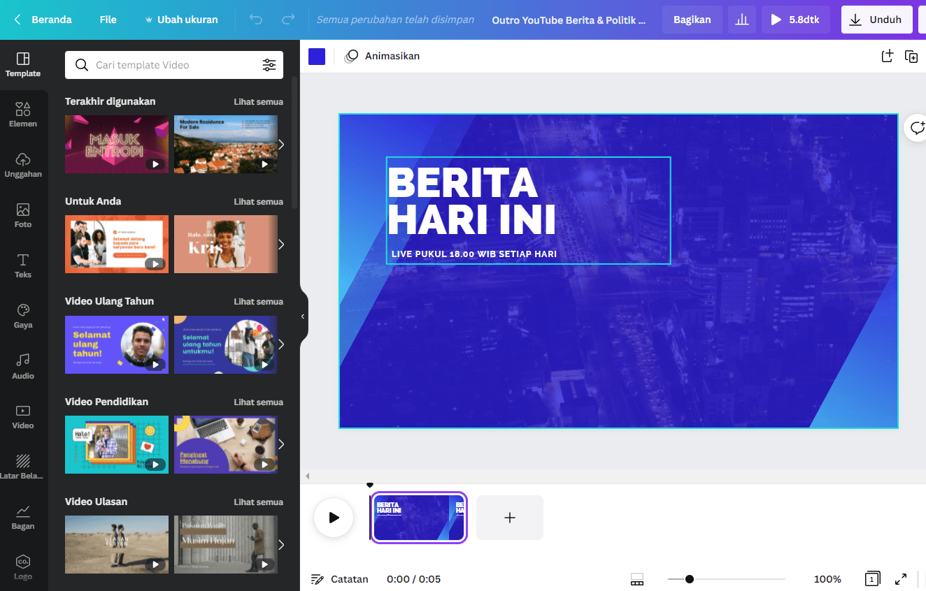 Gratis Outro Video: Buat Outro Video YouTube - Canva