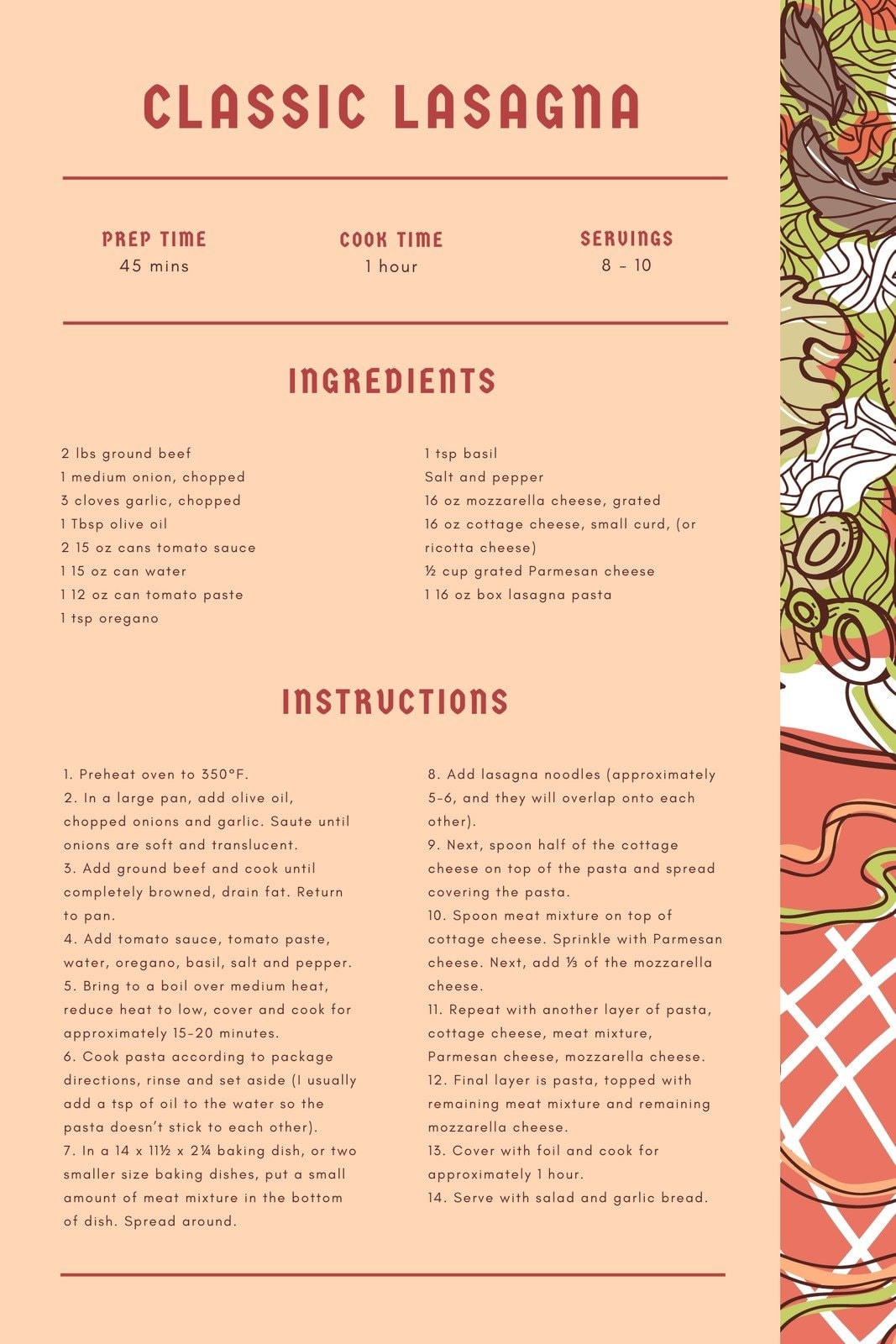 Recipe Card Maker - Create Editable Recipe Cards Online | Canva