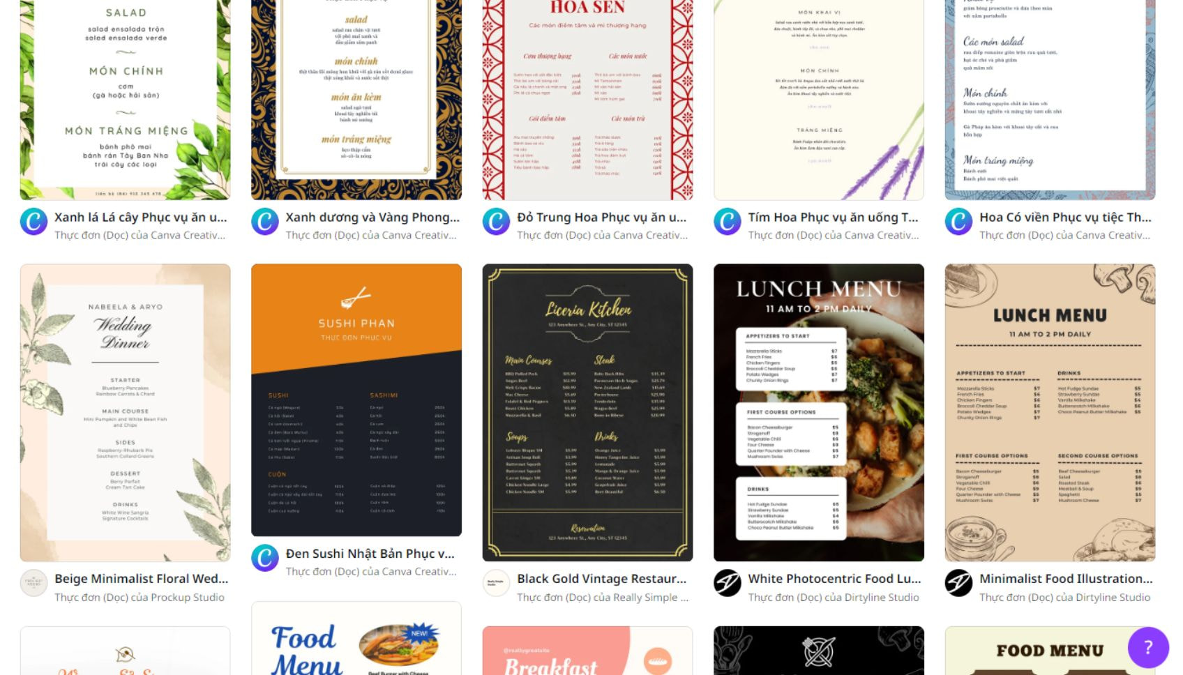 Tạo thiết kế menu quán ăn vặt một cách dễ dàng - Canva