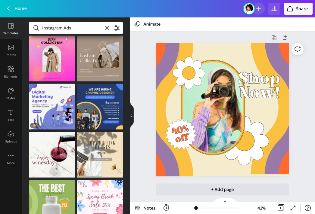 Twórz atrakcyjne treści za pomocą kreatora postów na Instagramie | Canva
