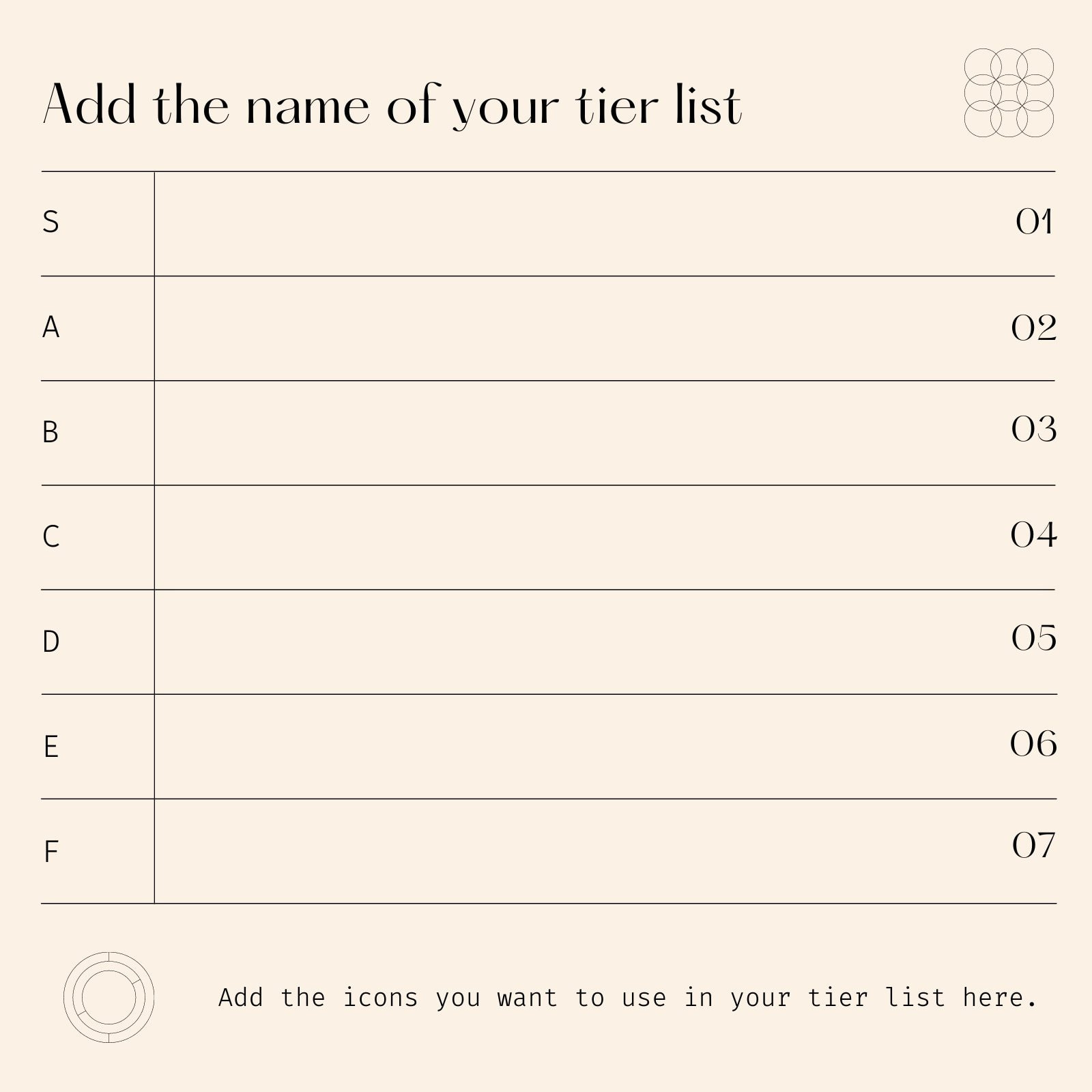 Create a tier list for anything and everything for free | Canva