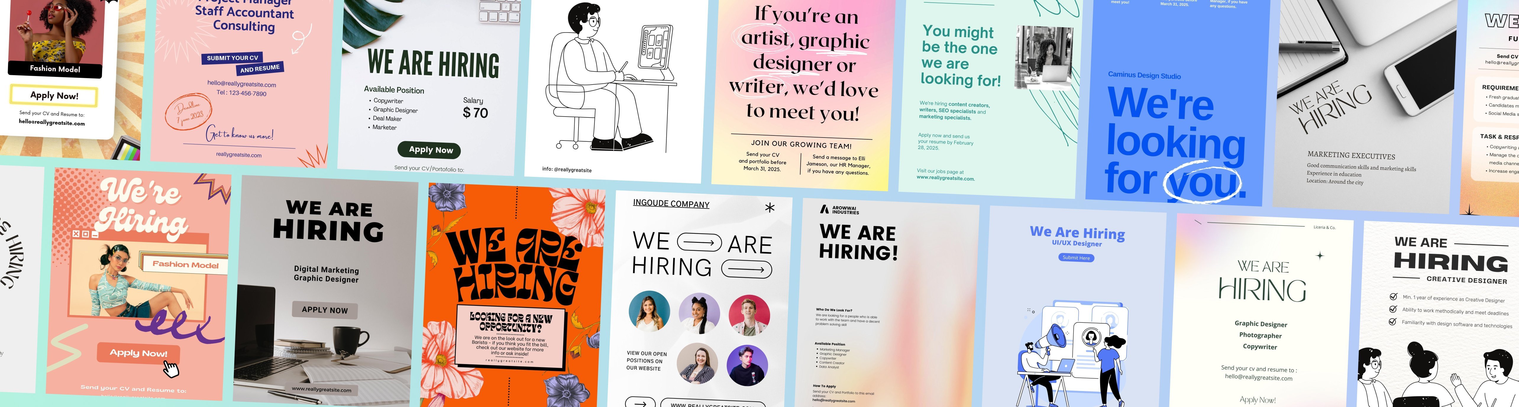 Posters de Procura Grátis - Criar Posters de Procura | Canva