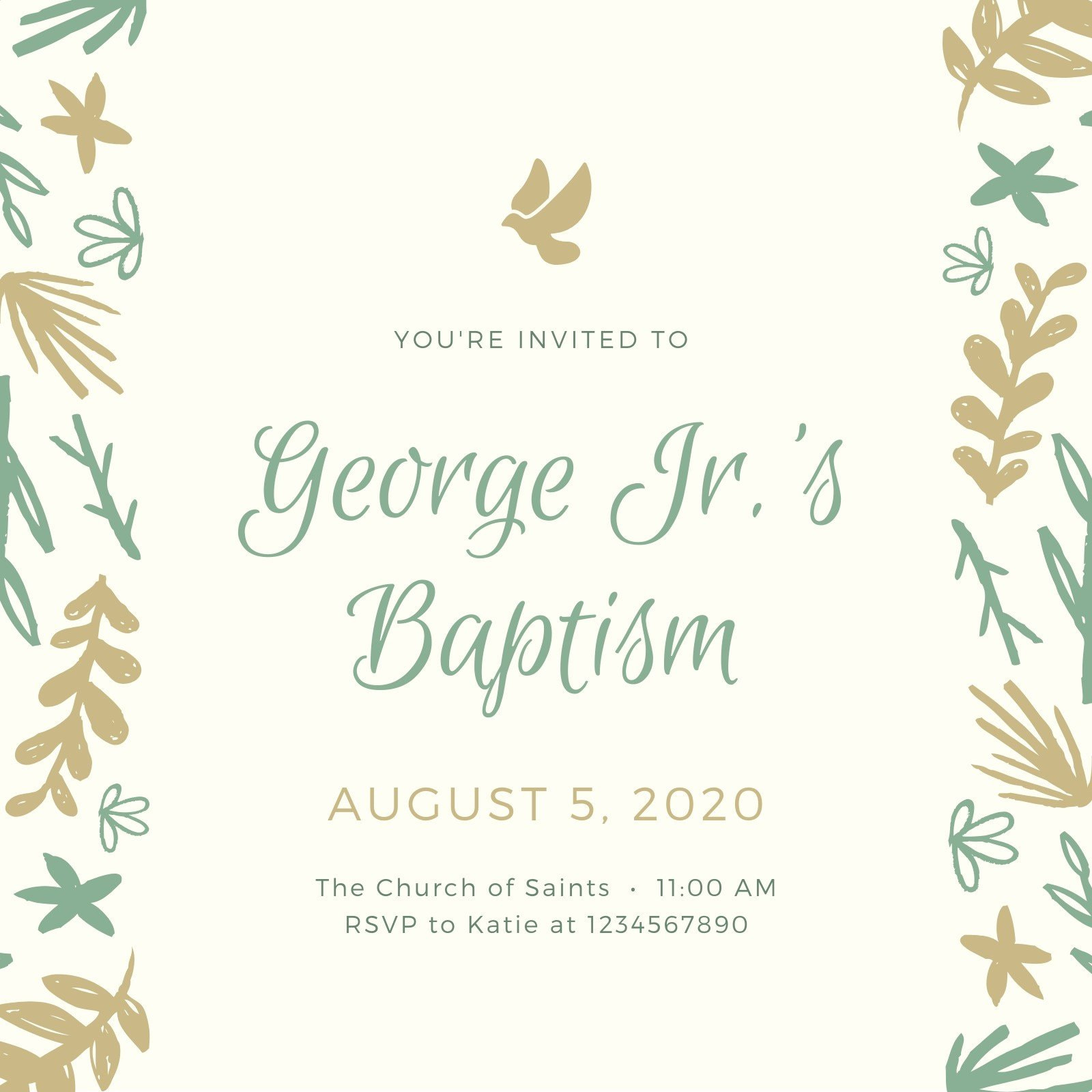 Design a Custom Baptism Invitation - Canva