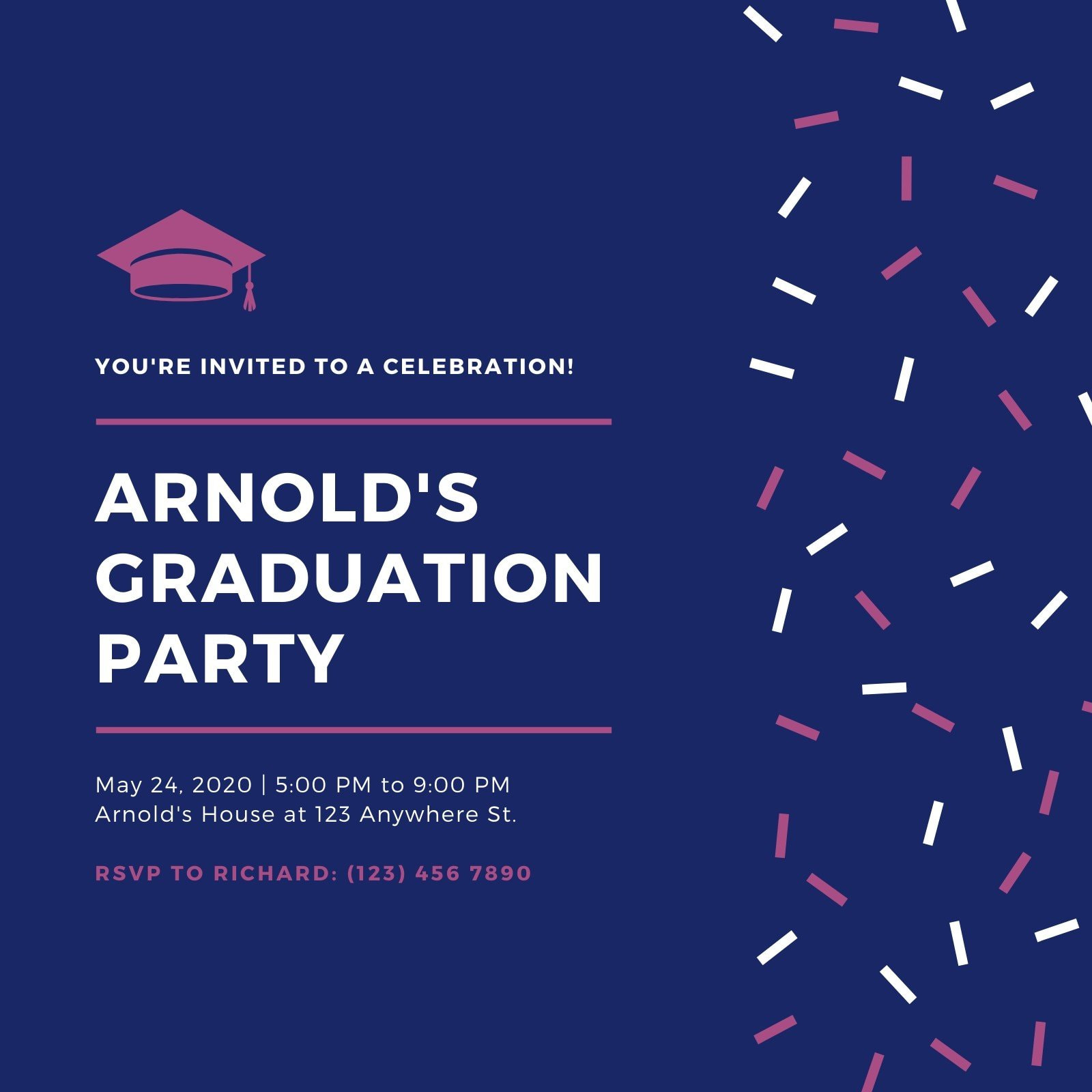 Design Your Own Graduation Invitation - Canva