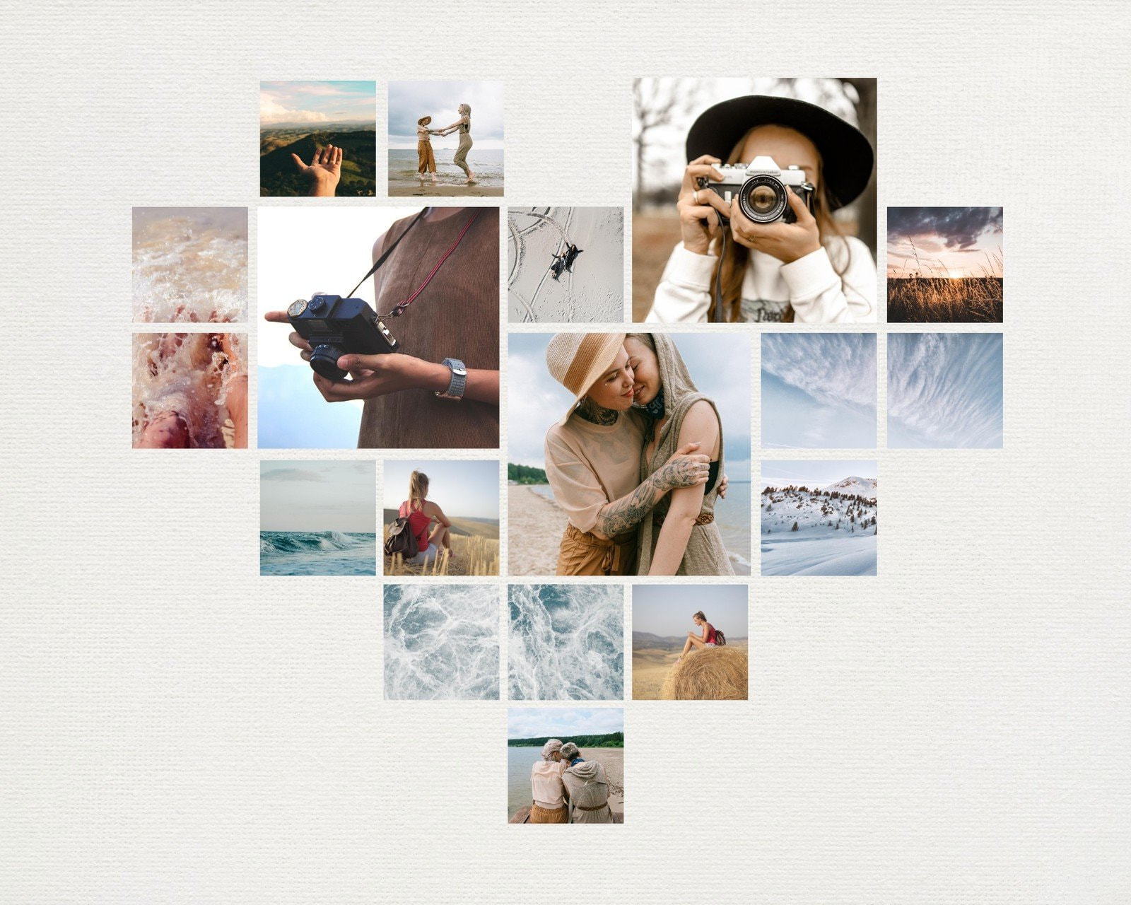 Create Your Own Heart Shaped Photo Collage