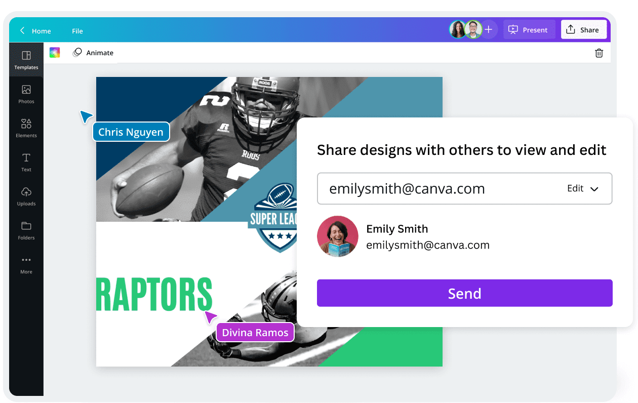 Easy-to-use design tool for sports teams | Canva