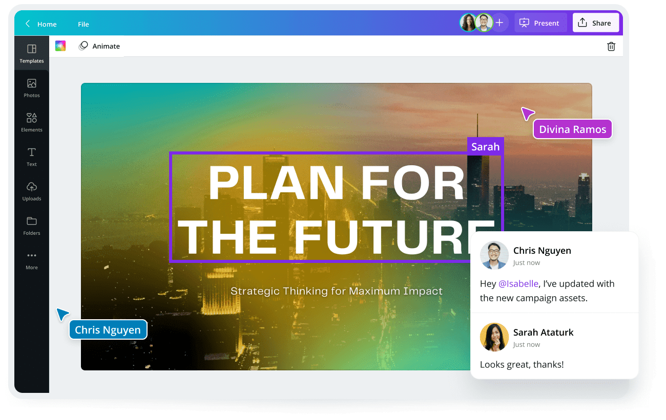 Herramienta colaborativa única para marketing tecnológico | Canva