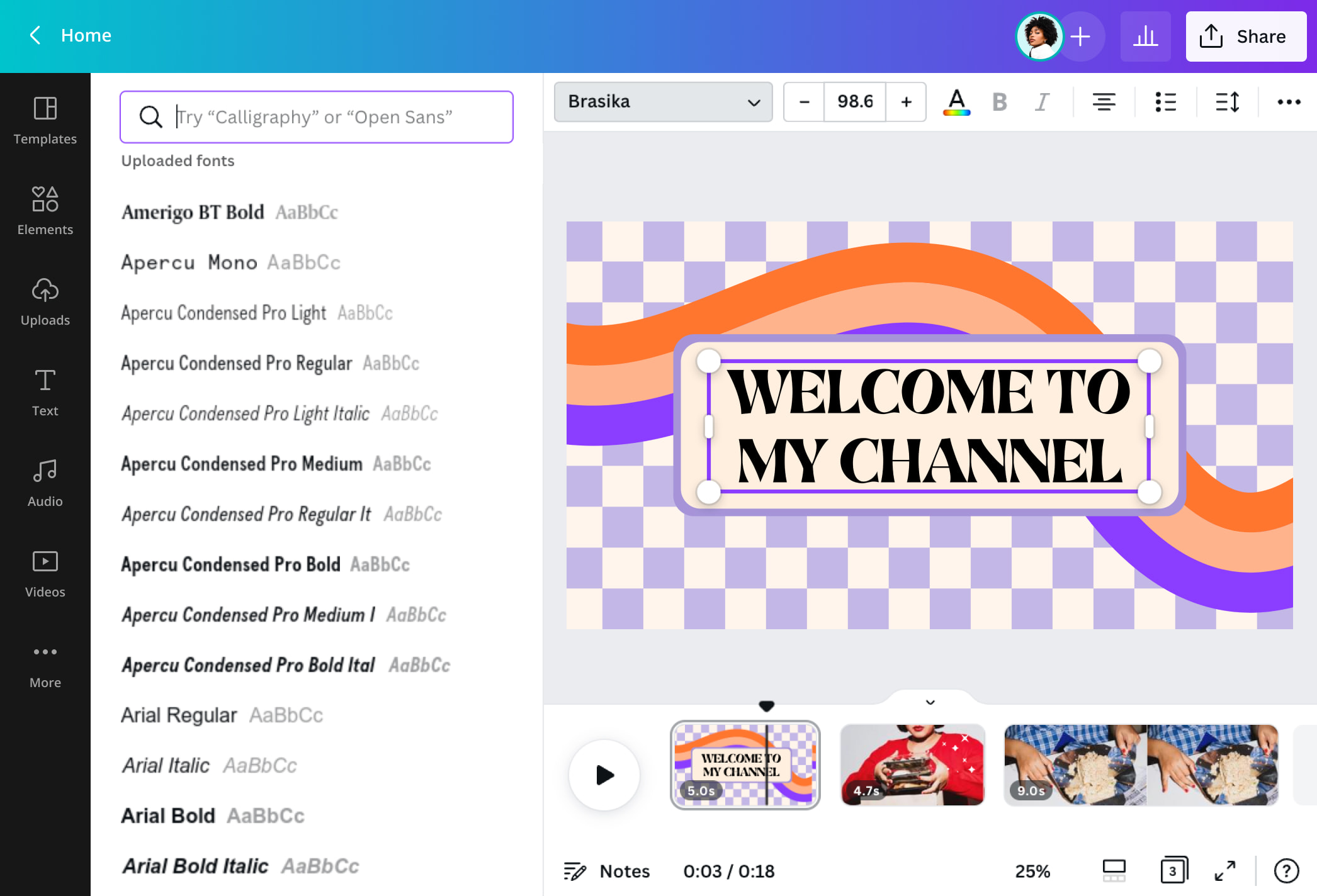 Añadir texto a un vídeo online y gratis | Canva