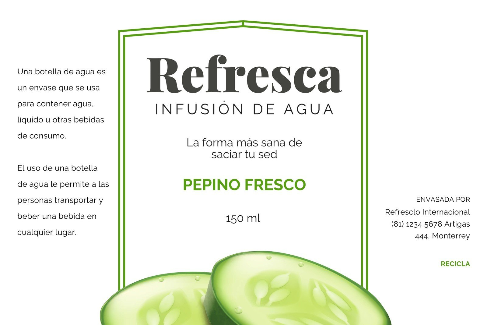 Diseña etiquetas para botellas de agua gratis | Canva