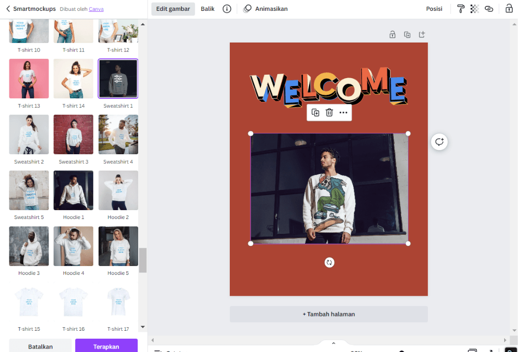 Membuat Desain Sweater Kustom Gratis - Canva