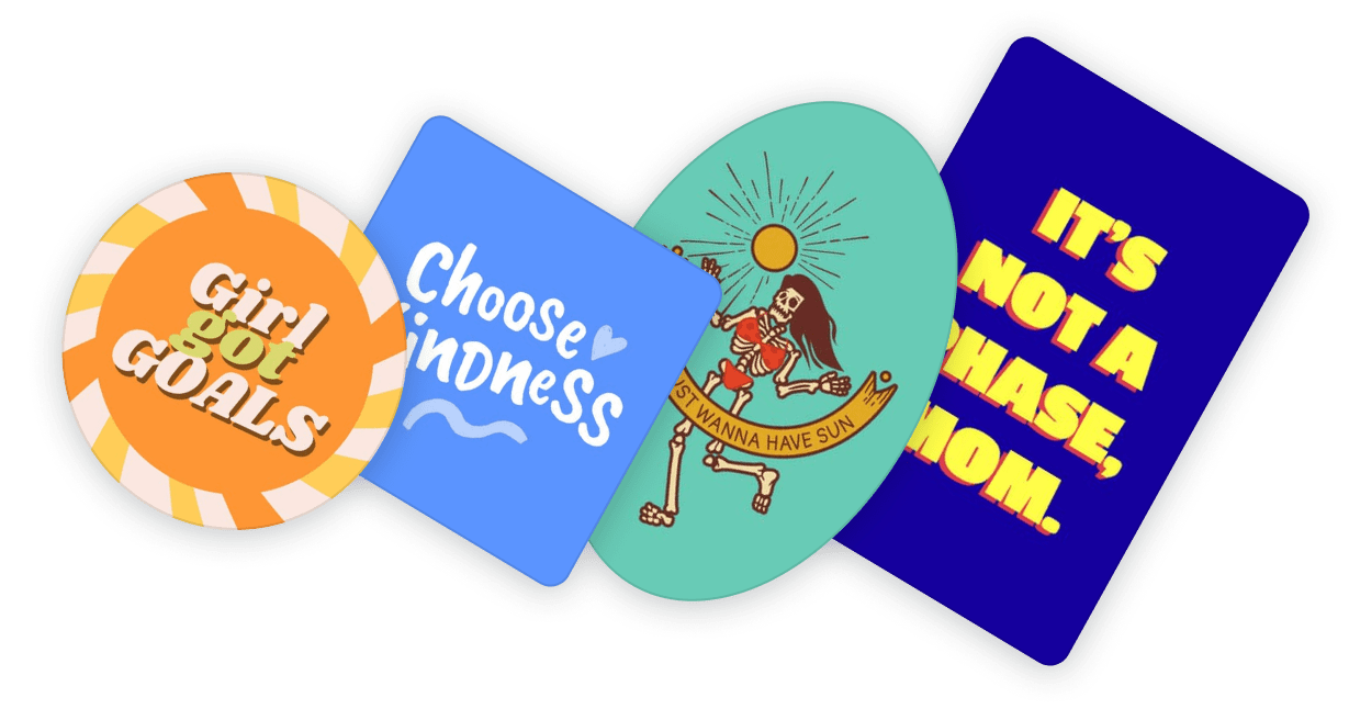 Custom Stickers Free Shipping Canva Print