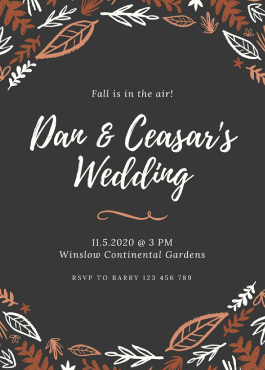 Design And Print Wedding Invitations On Canva