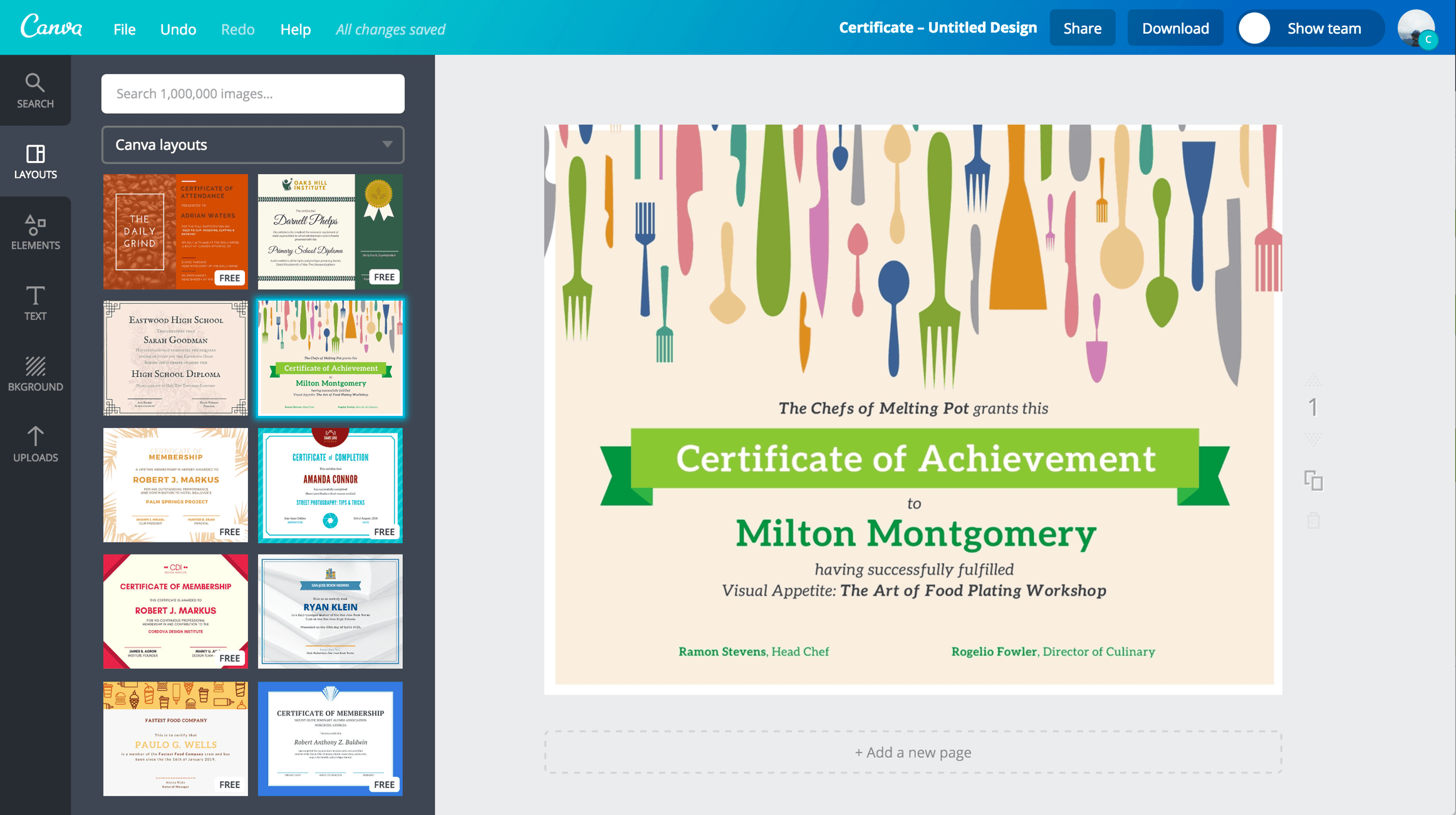 Skapa diplom gratis online – Canva